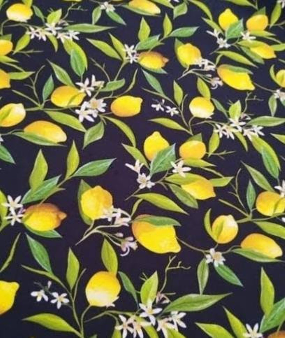 Lemon Fabric by Yard Upholstery Fabric Citrus Fruit Print - Etsy