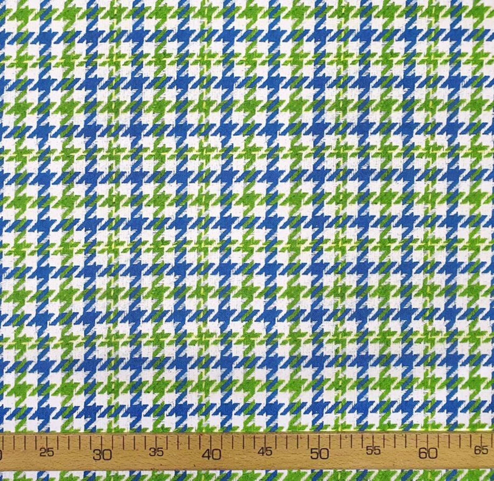 Blue and Green Houndstooth Upholstery Fabric Geometric Fabric - Etsy