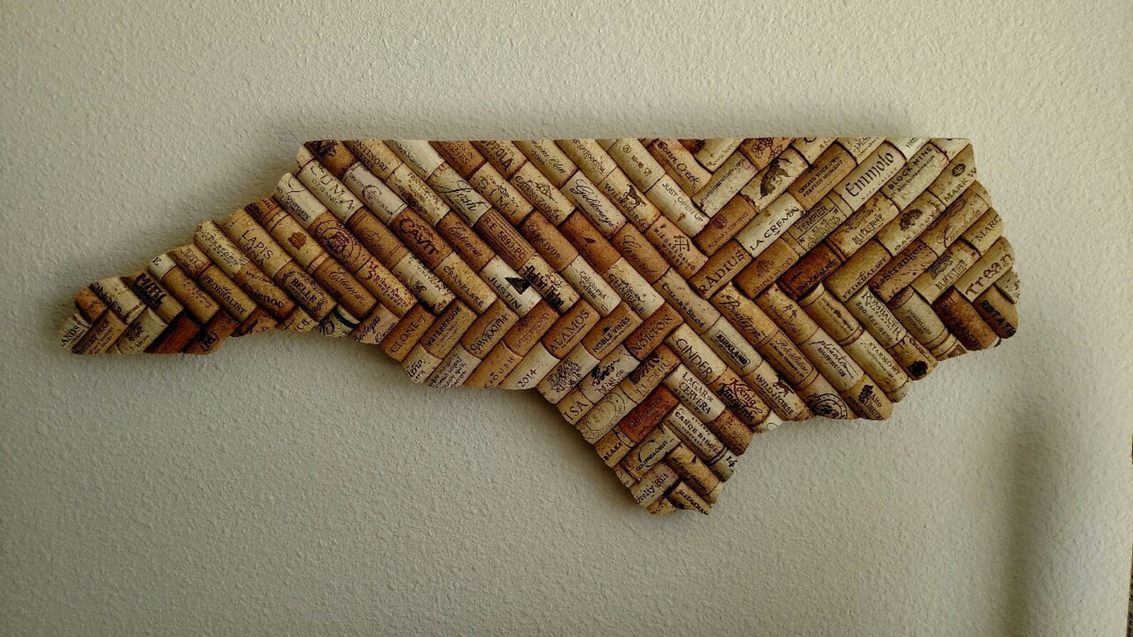 North Carolina Wine Cork Map - Etsy