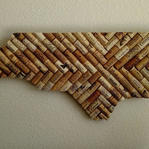 North Carolina Wine Cork Map - Etsy