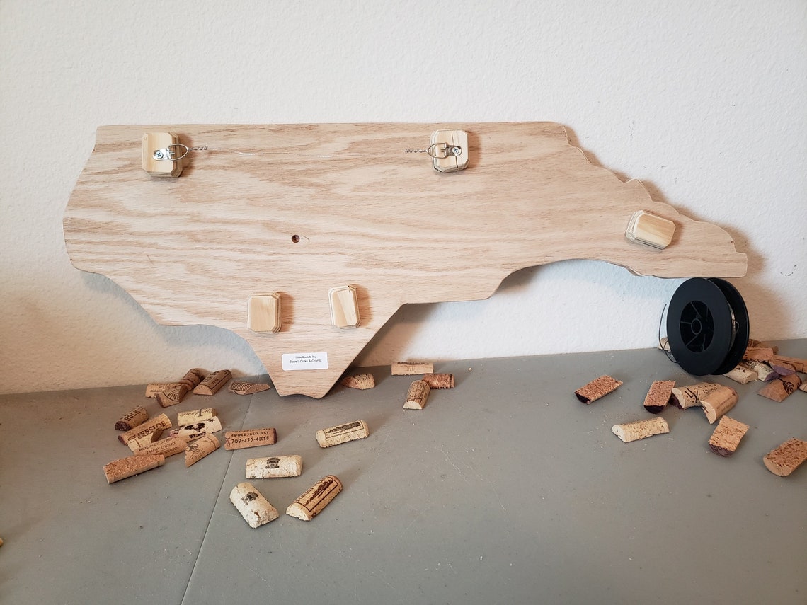 North Carolina Wine Cork Map - Etsy