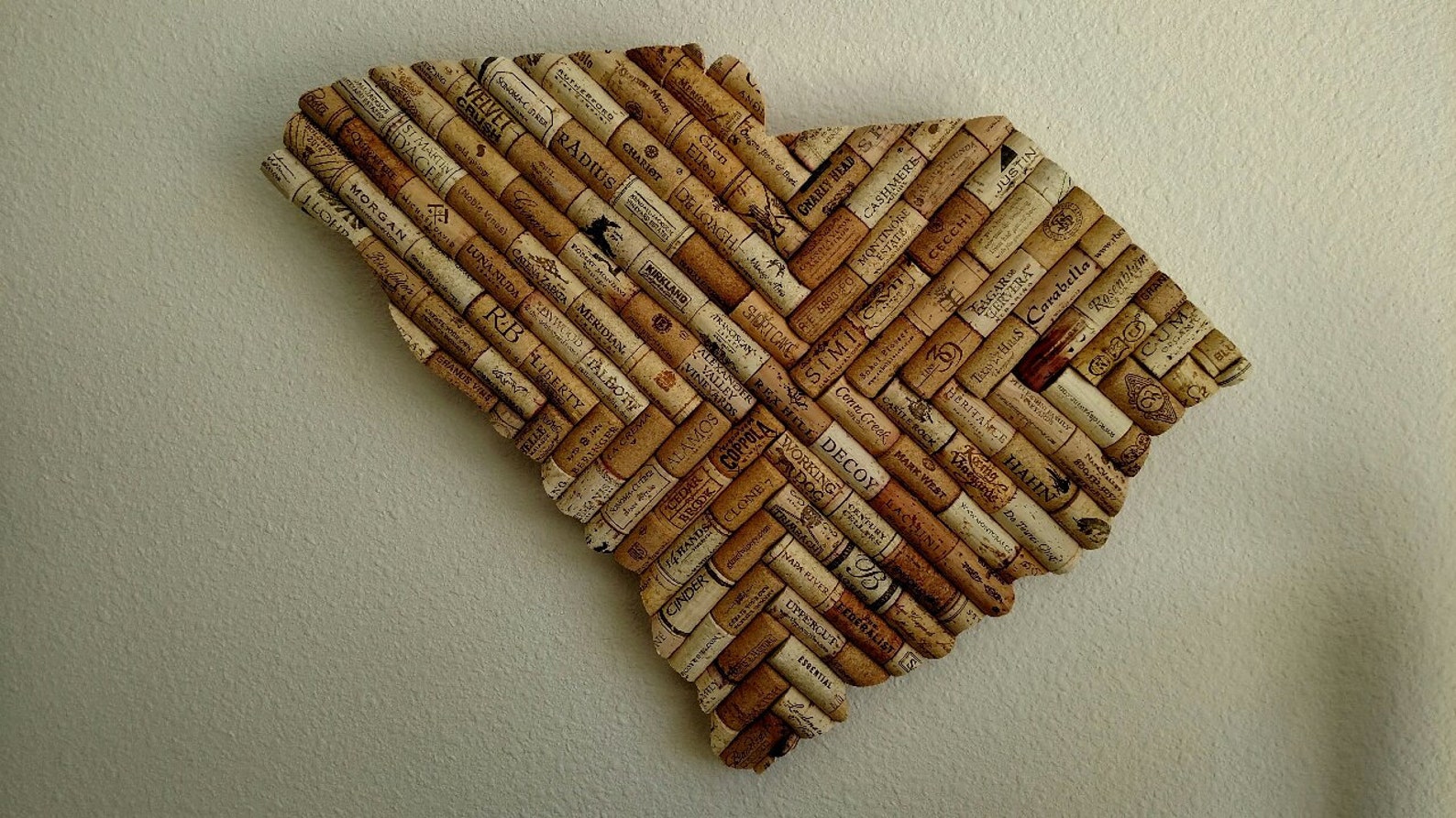 South Carolina Wine Cork Map - Etsy