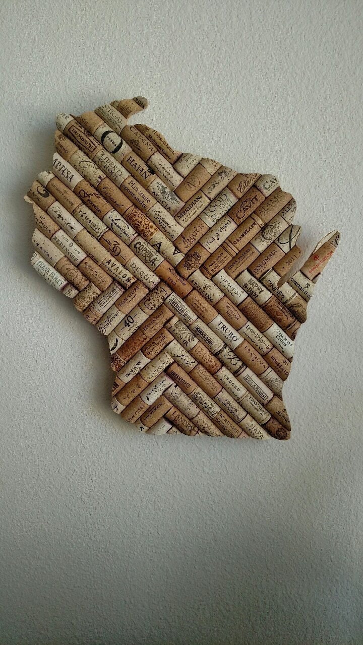 Wisconsin Wine Cork Map - Etsy