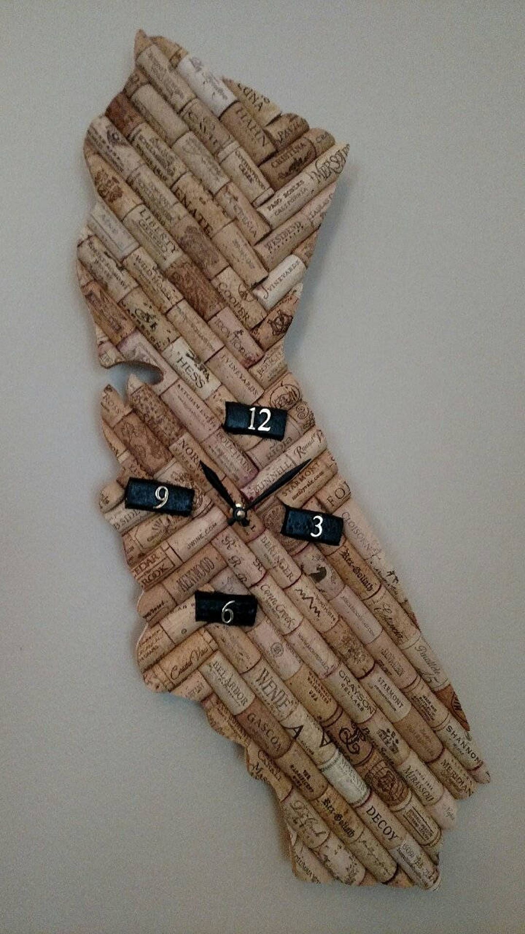California Wine Cork State Map Clock - Etsy