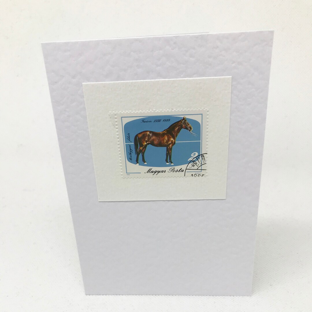 Various Horse Postage Stamp Cards, Handmade, **buy 3 or More, FREE ...