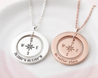 Gps Coordinates Necklace | Etsy
