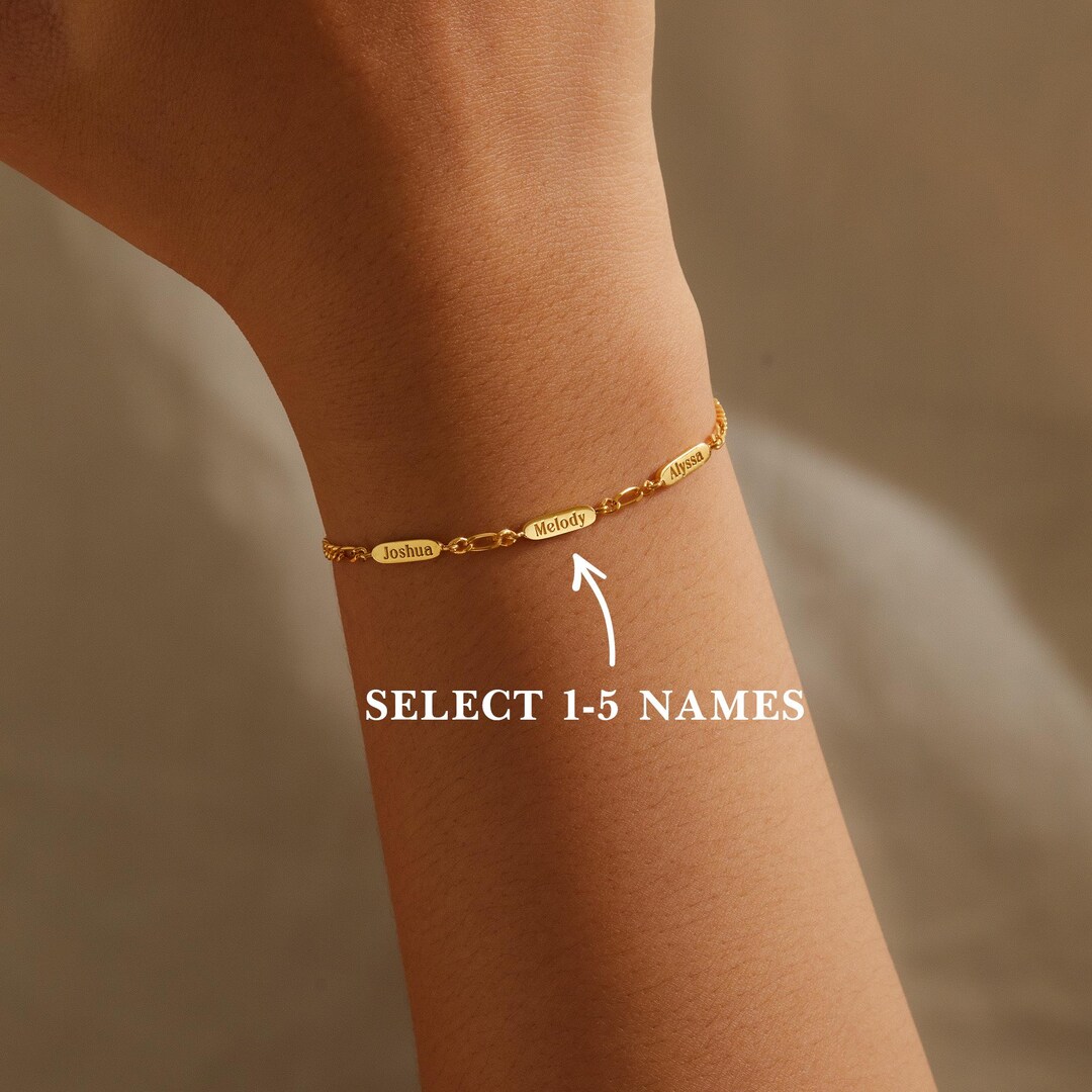 Mom Bracelet With Kids Names, Toddler Name Bracelet, Mother’s Day Gifts ...
