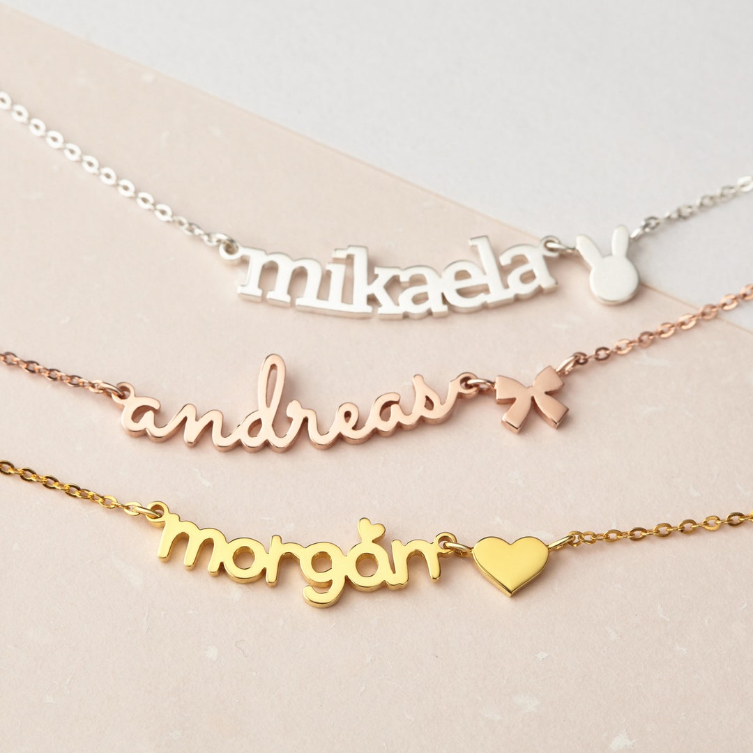 Little Girl Necklace, Tween Girl Gift, Gifts for Daughter, Baby Name ...