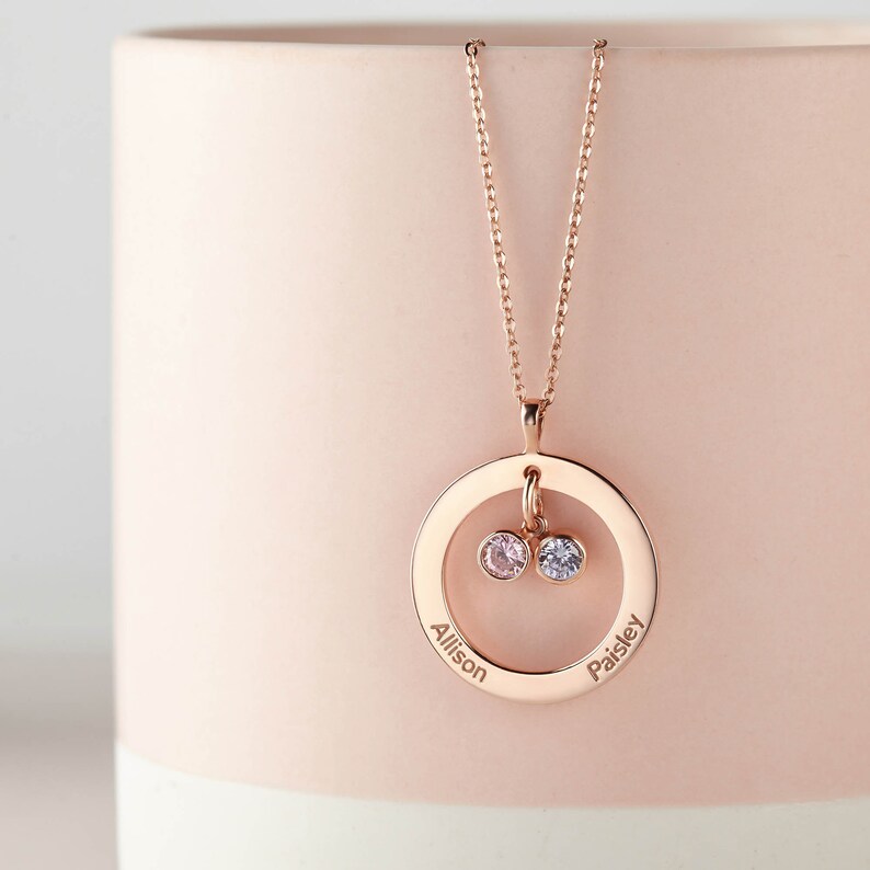 Mother Birthstone Necklace Mom Necklace Birthstone Mom | Etsy