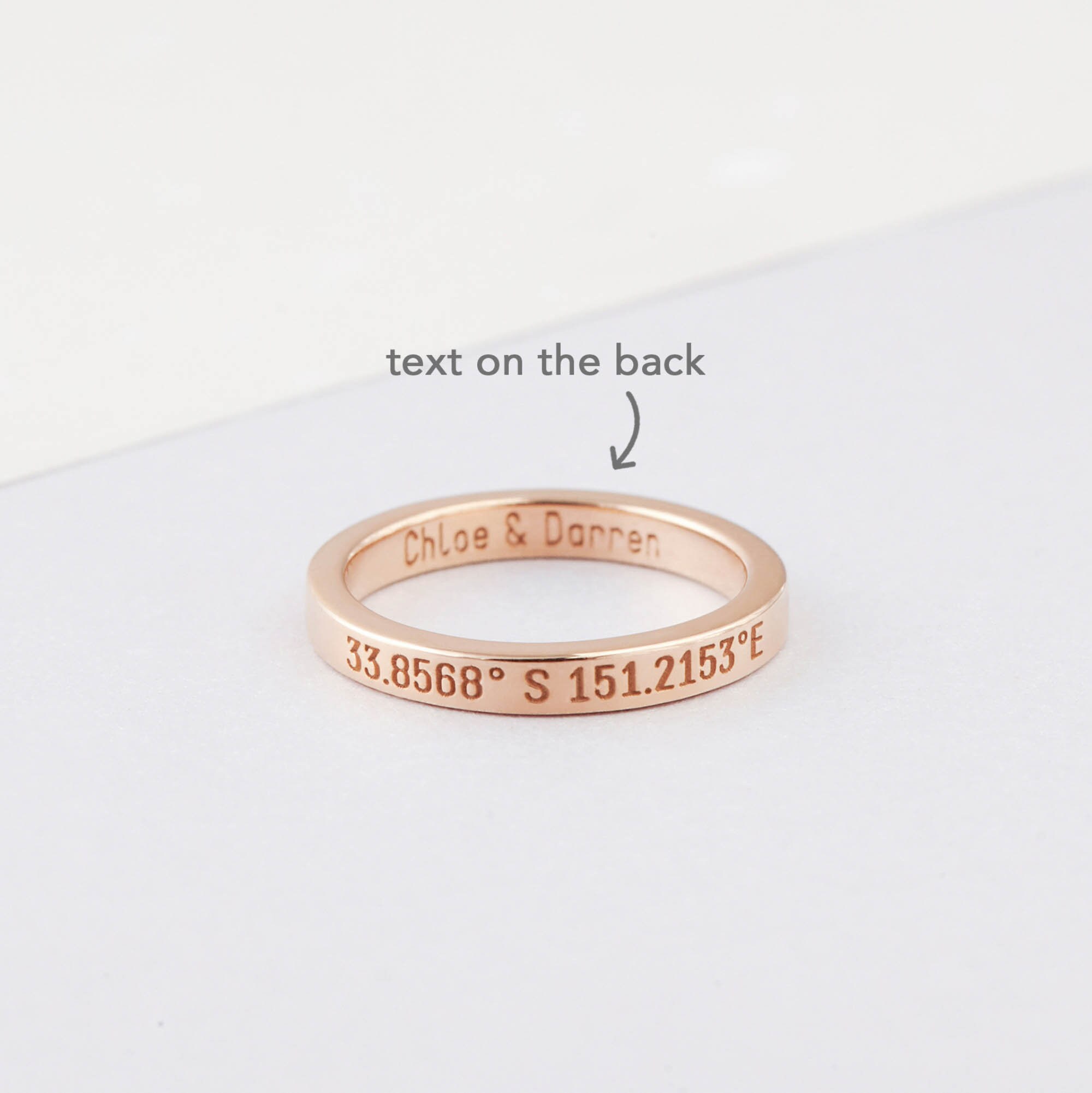 Engraved Rings Coordinate Ring Custom Coordinates Jewelry - Etsy