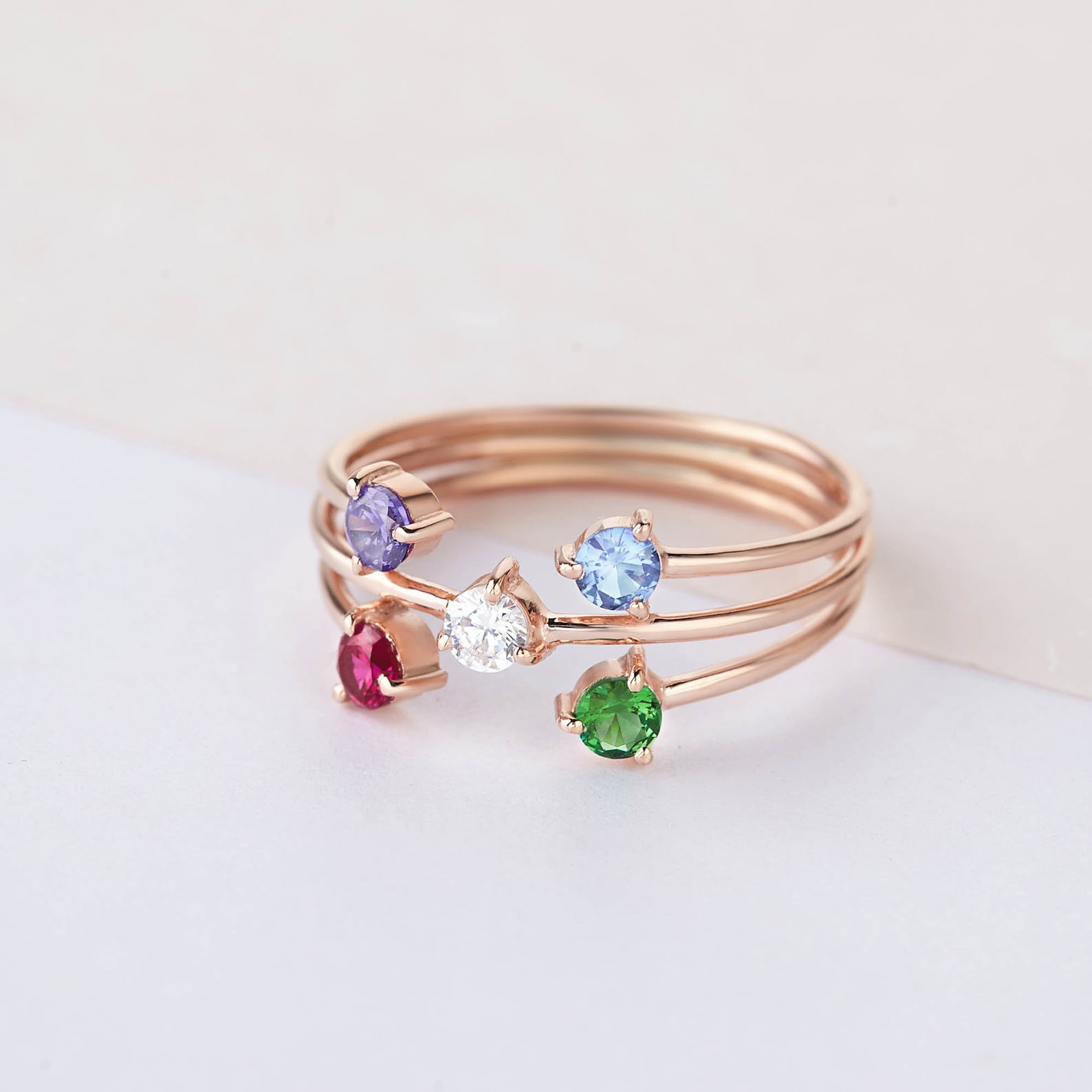 Family Birthstones Ring Family Birthstones Jewelry - Etsy