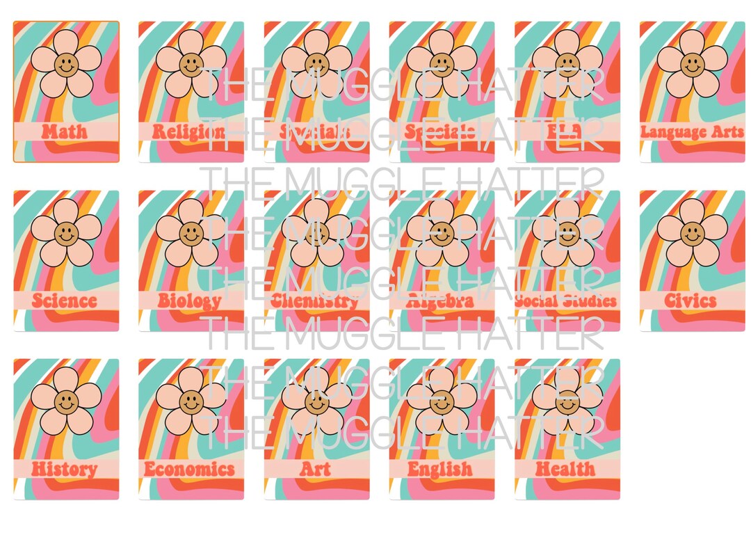 Retro Groovy Binder Covers (editable File Included) - Etsy