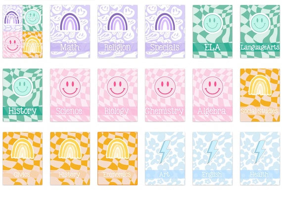 Preppy Binder Covers with Editable File - Etsy