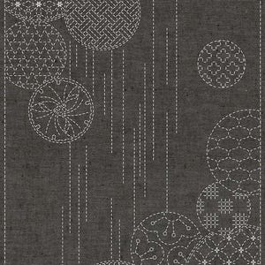 Sashiko Cloth ”wind Chimes" - Hand Printed With Water Soluble Ink - Etsy