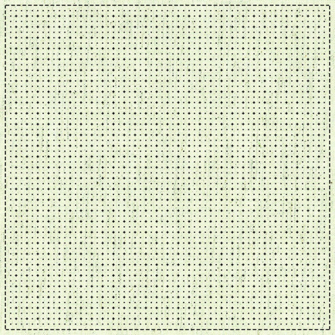 Sashiko Cloth - One Stitch Sashiko - Grid 1 - Hand Printed With Water ...