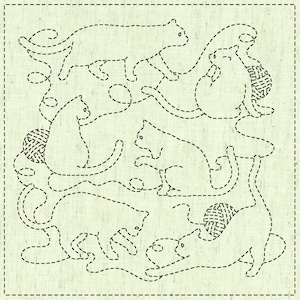 Sashiko Cloth hanabi Hand Printed With Water Soluble Ink - Etsy