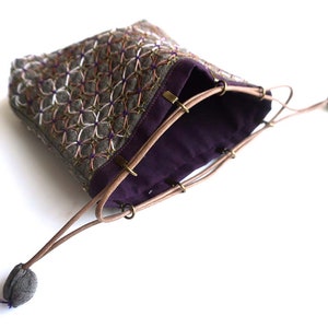 Drawstring Bag With Koki Kit - Hydrangea Weaving Sashiko (kuguri-zashi ...