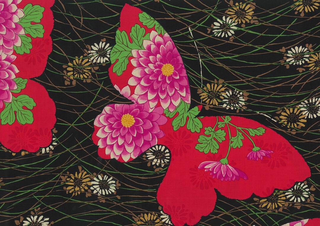 Naomi Collection - Traditional Japanese Pattern - 100% Cotton - 110cm ...