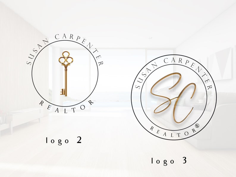 Real Estate Agent Logo Premade Logo Branding Kit Logo Gold Key Logo ...