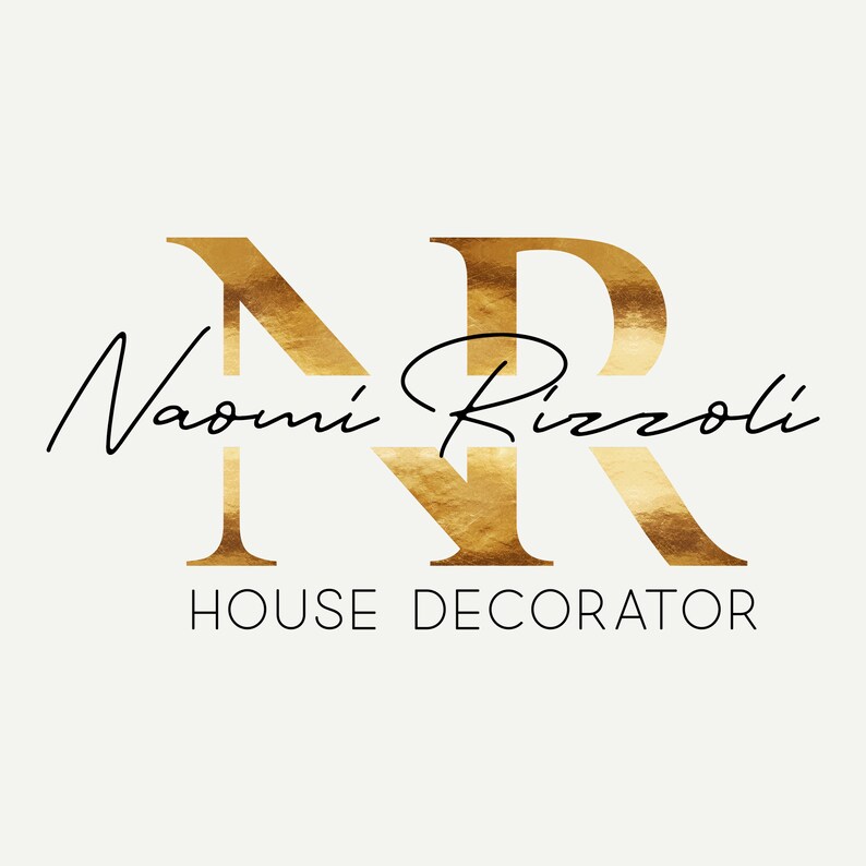 Gold Initial Logo Modern Custom Logo Hair Solon Brand Design Luxury ...