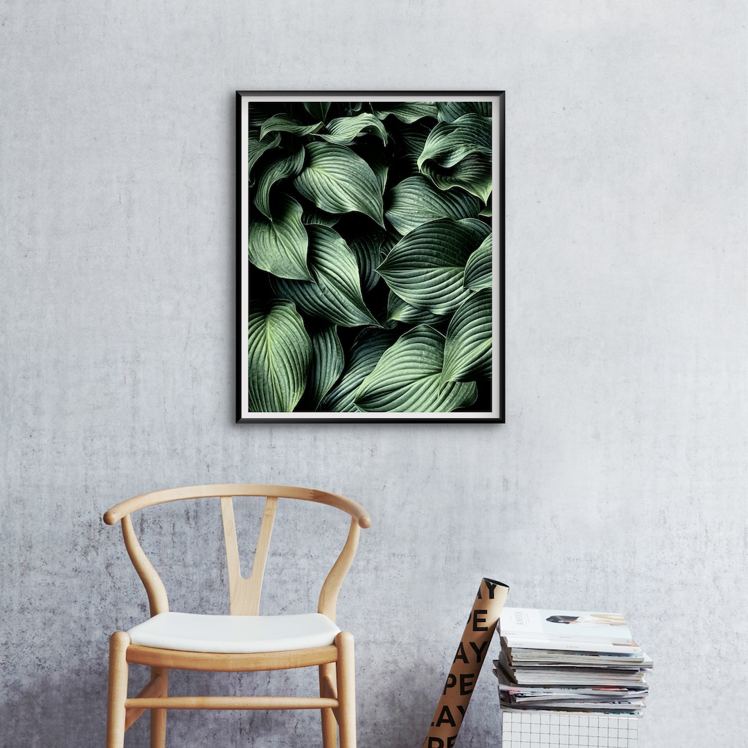 Tropical Leaf Greenery Poster Print Instant Download - Etsy