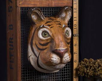 Paper Mache Tiger Head - Etsy