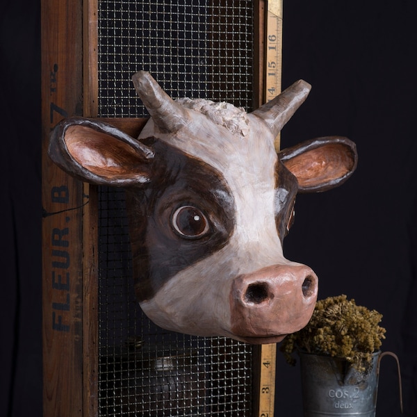 Cow Head Wall Mount - Etsy