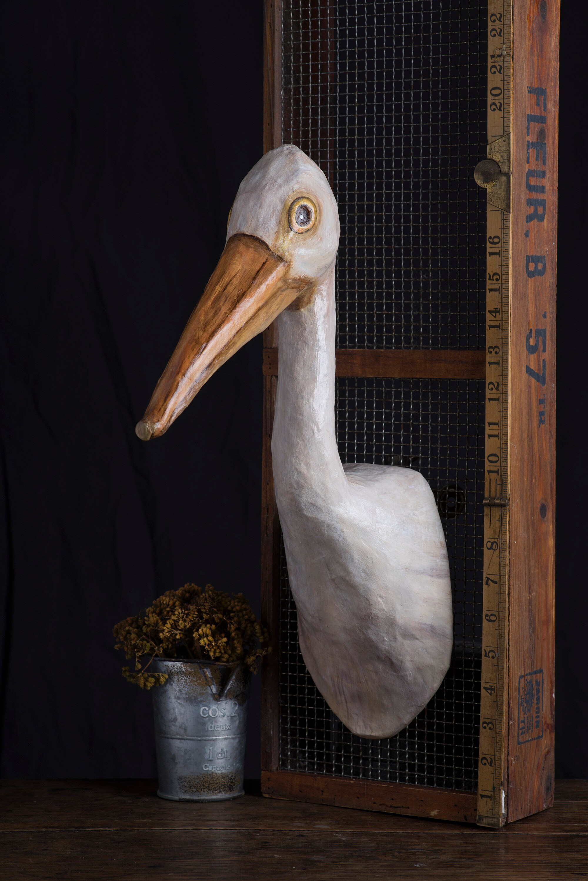 Paper Mache, Pelican, Head Wall Mount, Home Decor, Animal Head, Wall ...