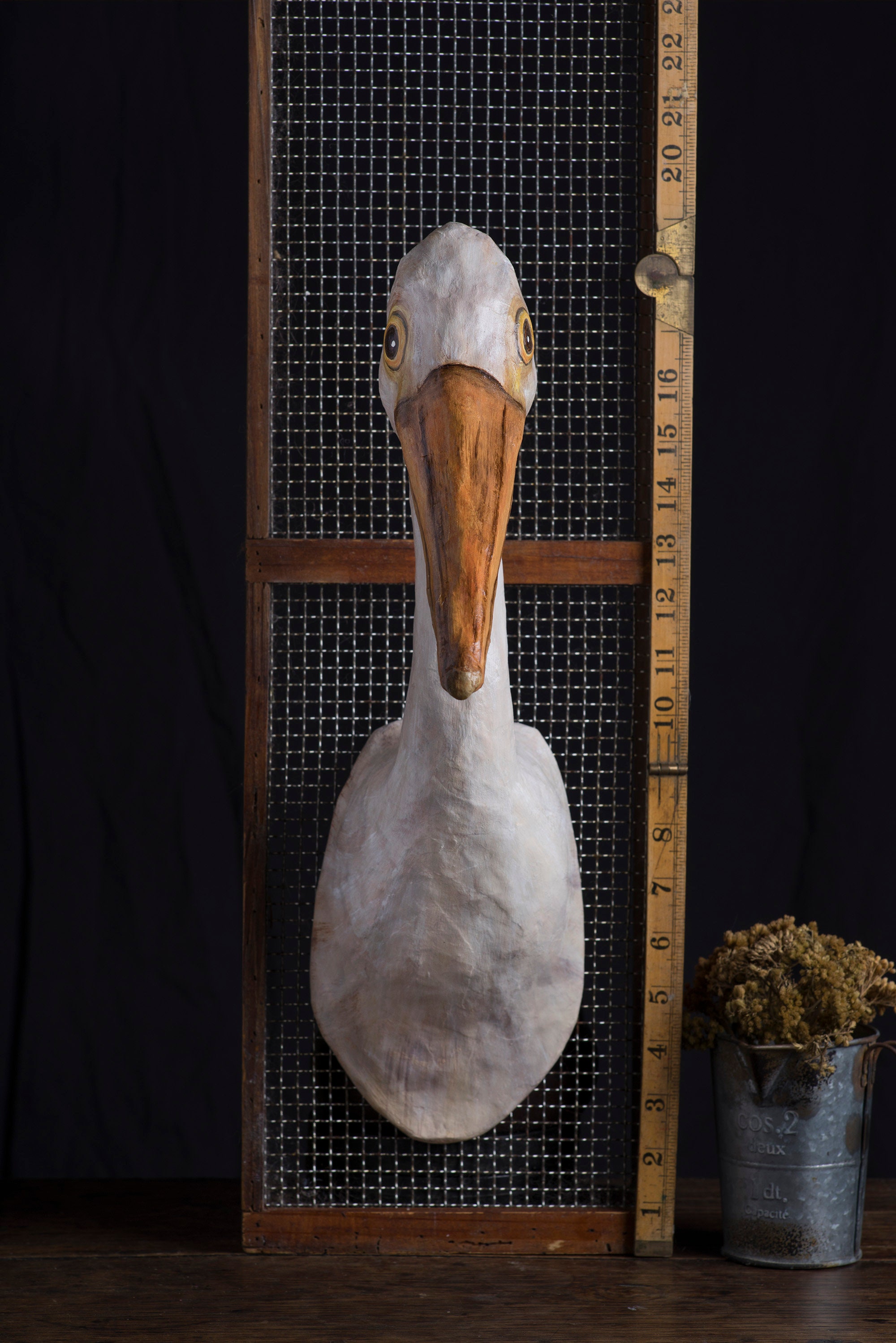 Paper Mache, Pelican, Head Wall Mount, Home Decor, Animal Head, Wall ...