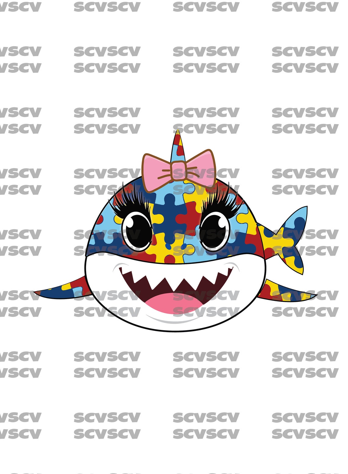 Autism Shark PNG DIGITAL File This File Can Be Used for - Etsy