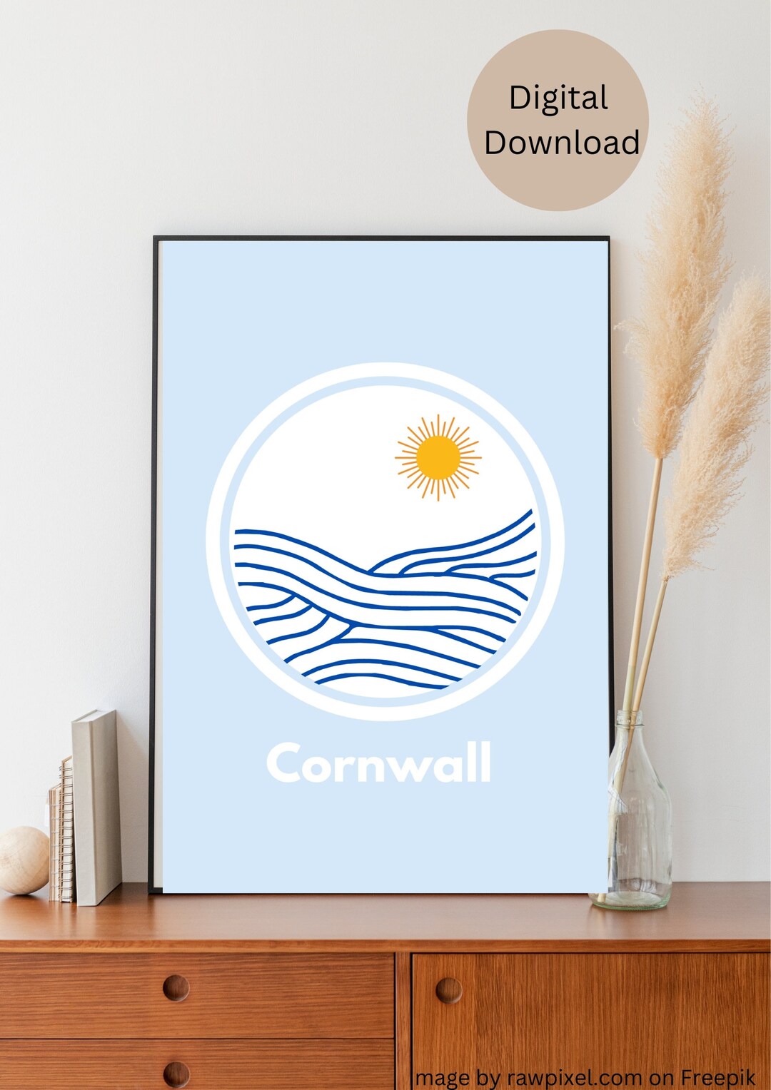 Cornwall Art Print / Cornwall Art Print / Travel Poster / Picture ...