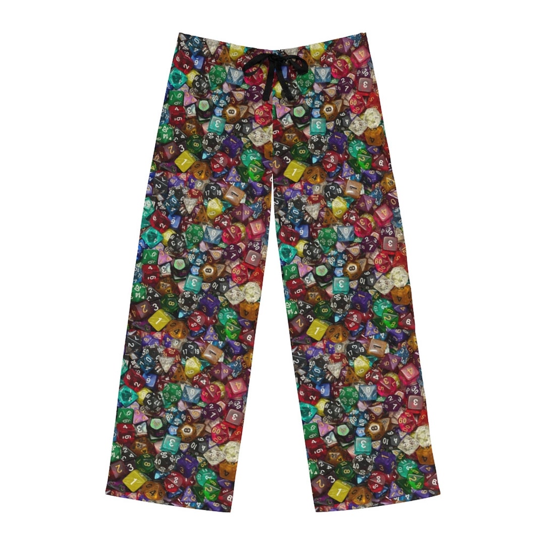 Dice Pajama Pants - Men's Pajama Pants, Dungeons and Dragons Pajamas ...