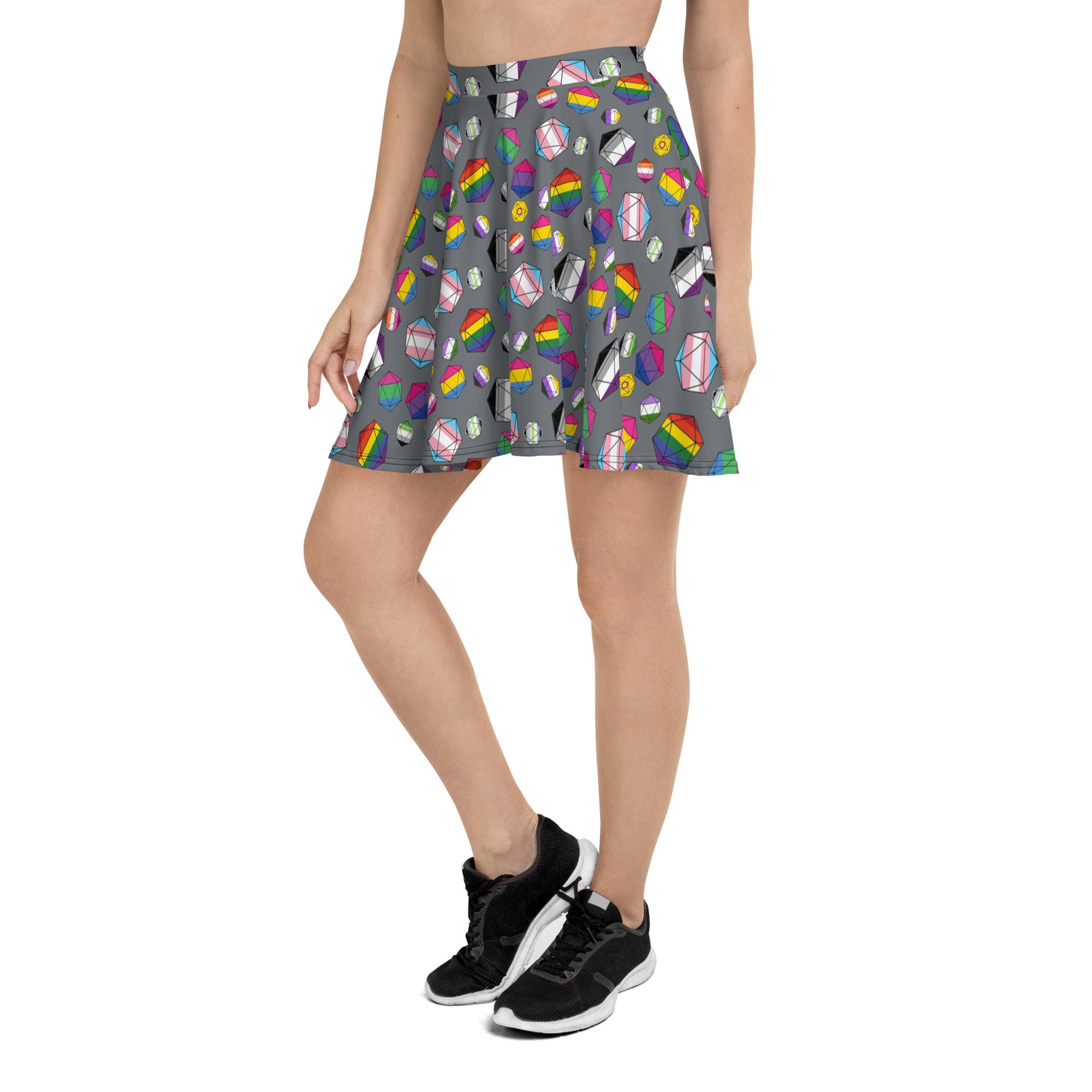 D&D Pride Dice Set Skater Skirt Dnd Skirt Dungeons and - Etsy