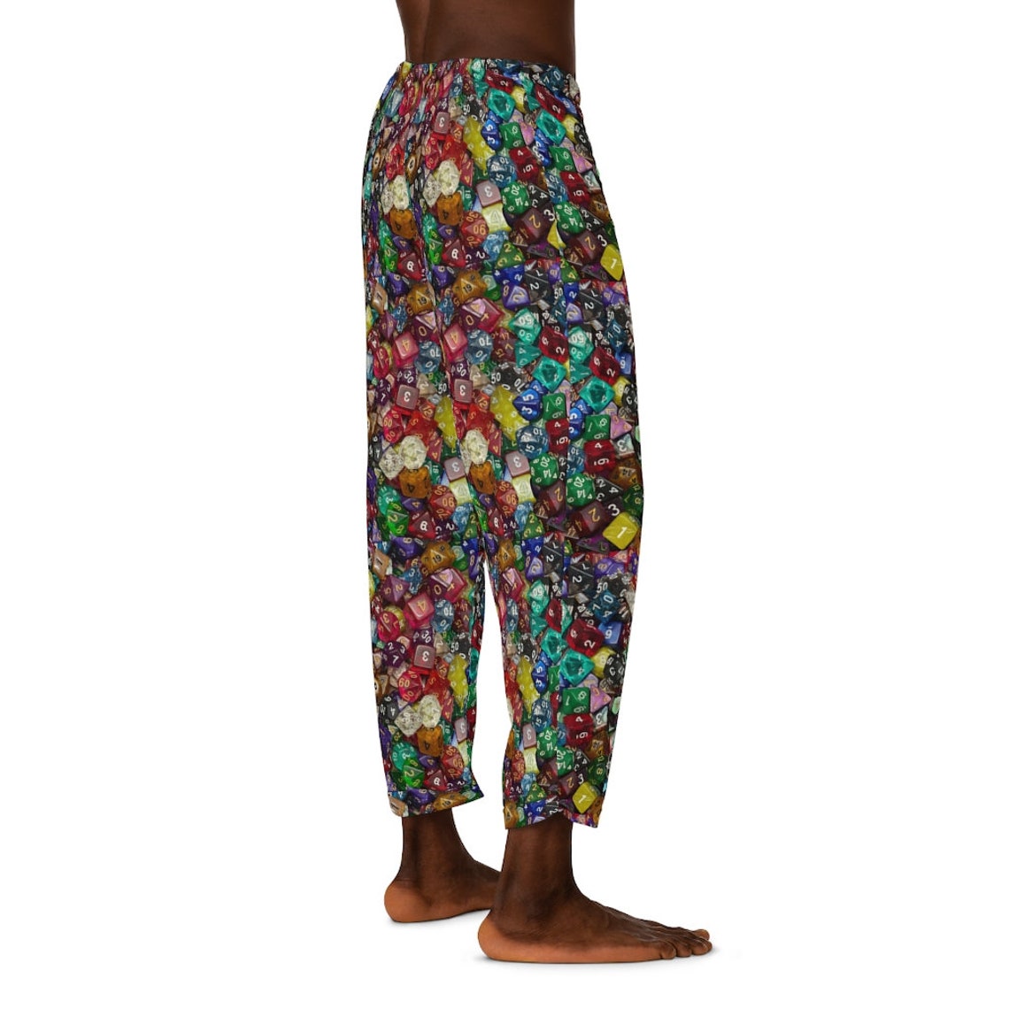 Dice Pajama Pants Men's Pajama Pants, Dungeons and Dragons Pajamas, Dnd ...