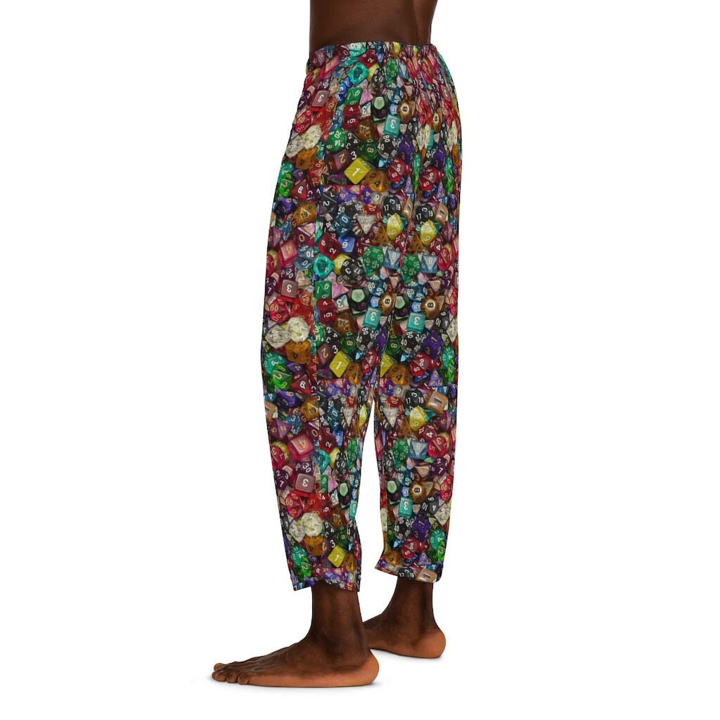 Dice Pajama Pants Men's Pajama Pants, Dungeons and Dragons Pajamas, Dnd ...