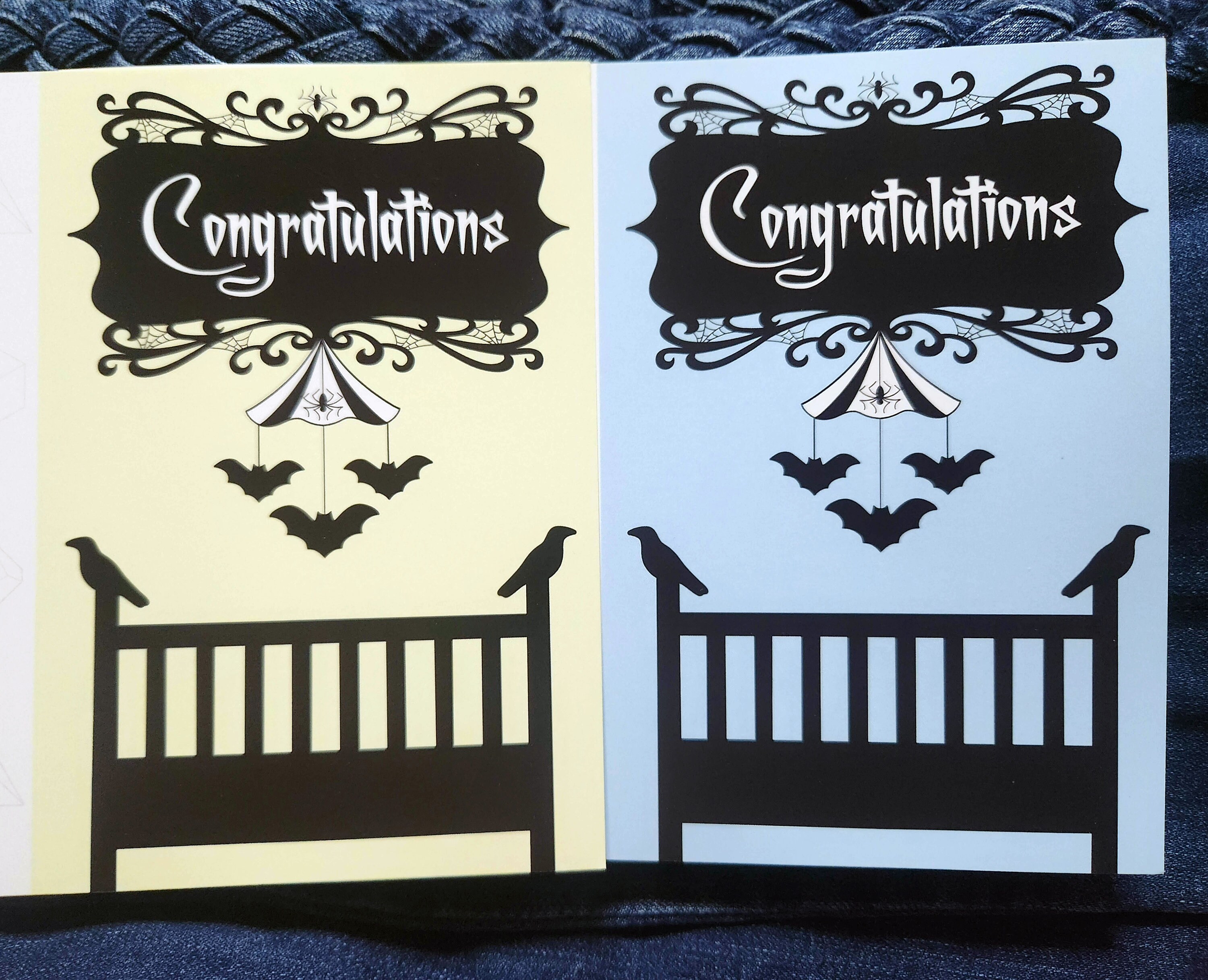 Gothic Congratulations on the New Baby Greeting Card - Baby Shower Card ...