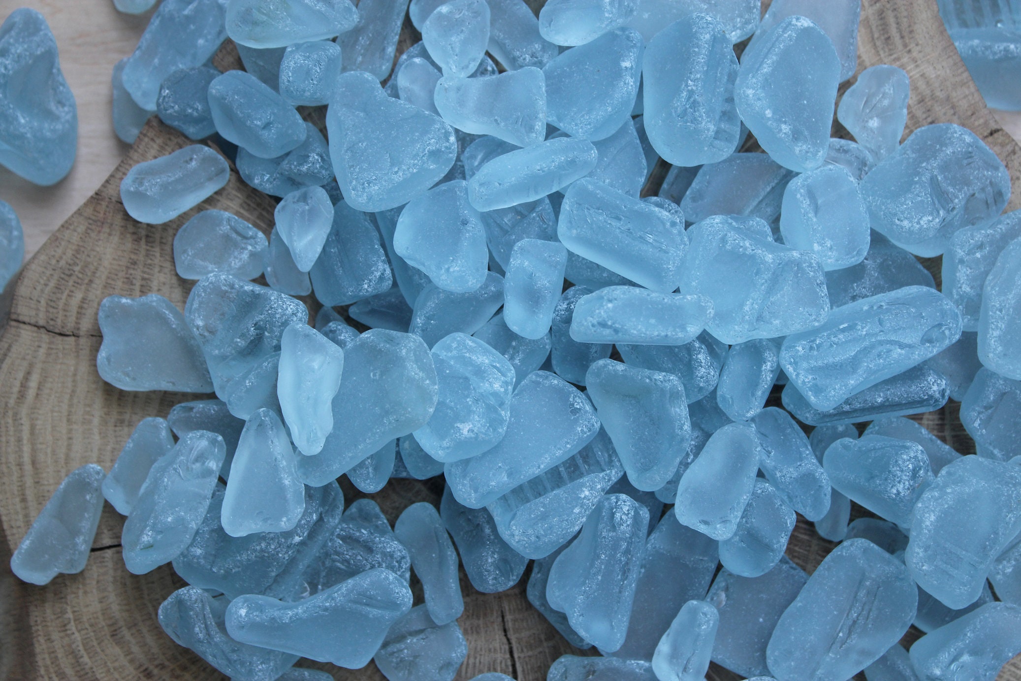 Aqua Blue Sea Glass Blue Beach Glass Pieces Cobalt Blue Ice | Etsy