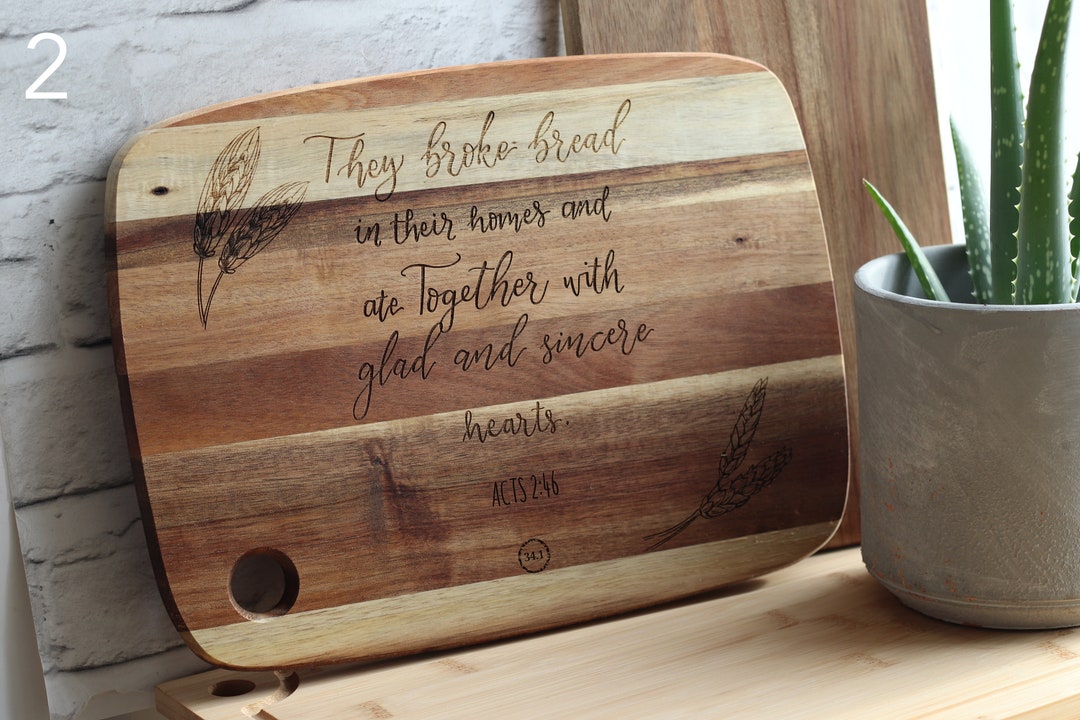 Christian Bread Acacia Chopping Board - Etsy