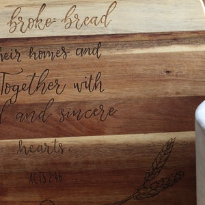 Christian Bread Acacia Chopping Board - Etsy