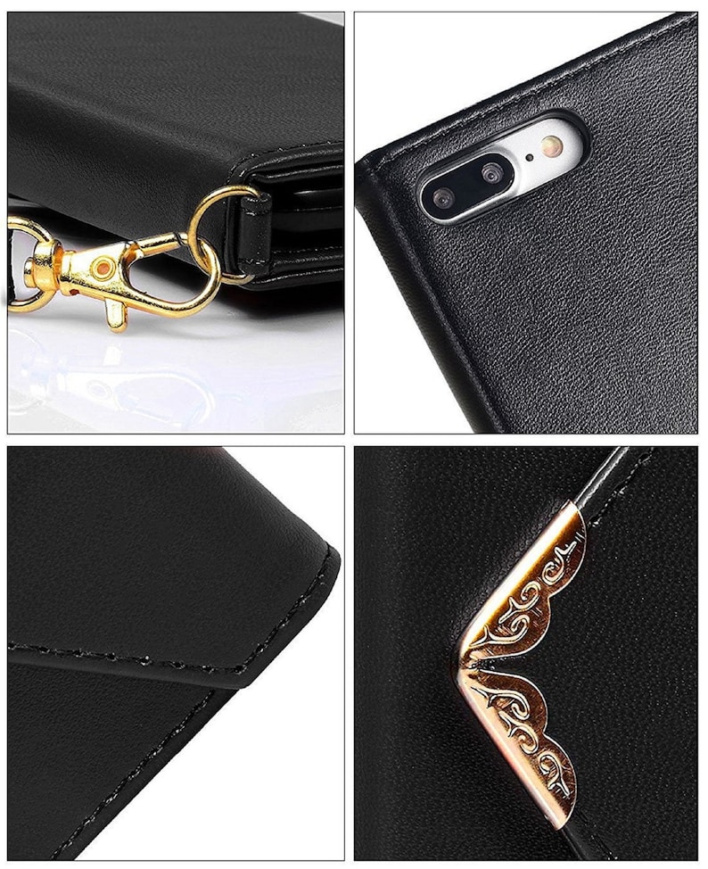 Heart Lock Envelope Phone Wallet PU Leather Handmade Case Flip - Etsy