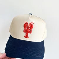 Lobster Hat Embroidered Lobster Cap Gift for Lobster Lover Corduroy Hat ...