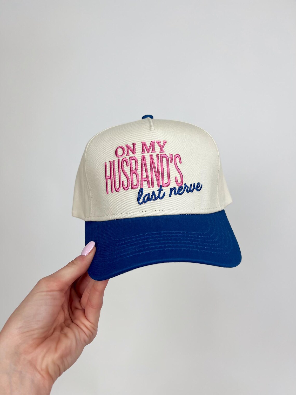 On My Husband's Last Nerve Embroidered Cap - Etsy