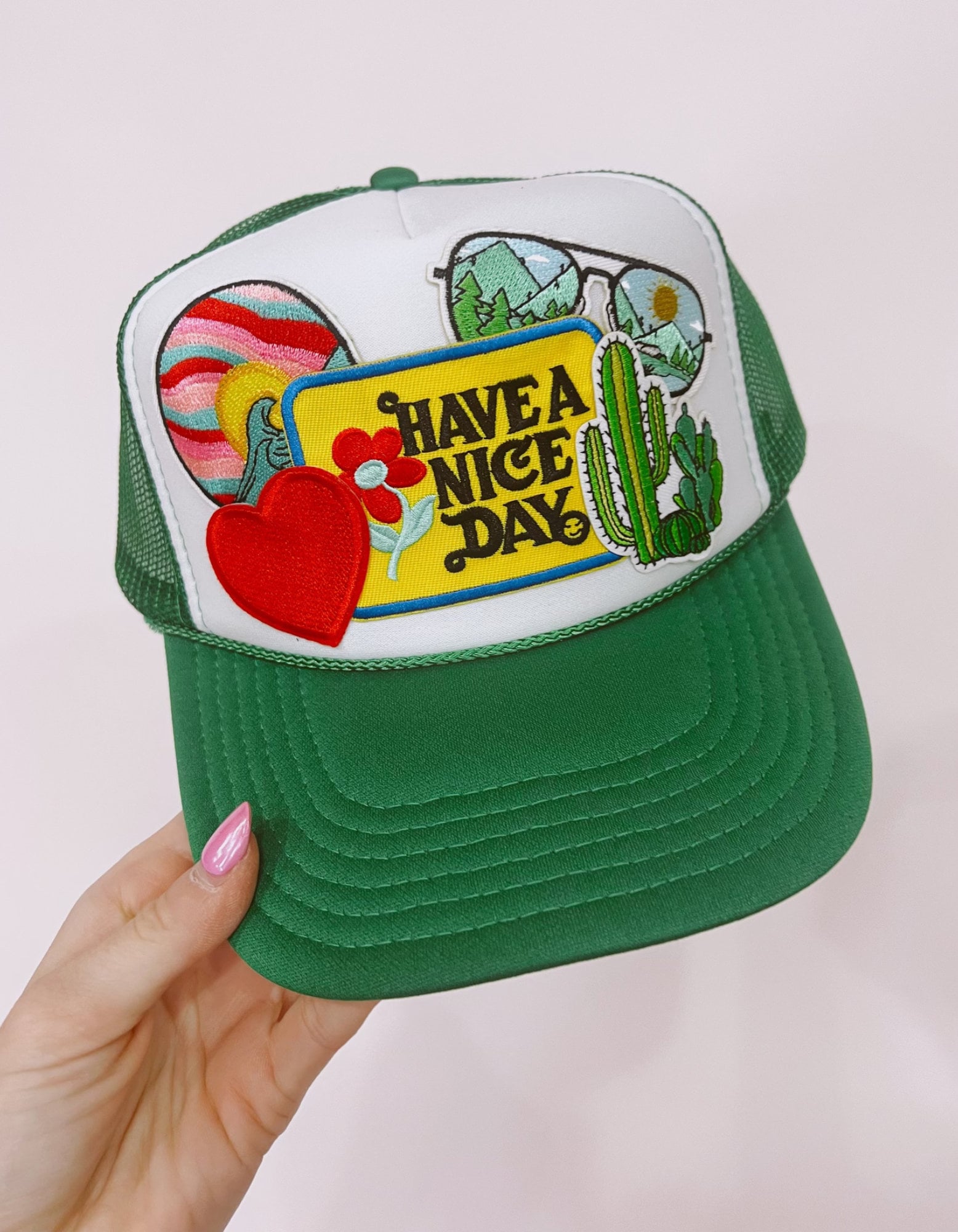Have A Nice Day Custom Patch Trucker Hat - Etsy