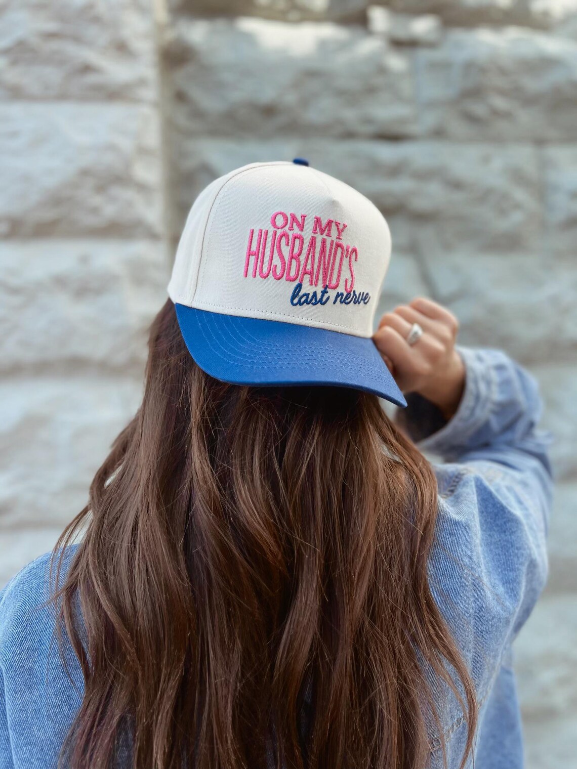 On My Husband's Last Nerve Embroidered Cap - Etsy