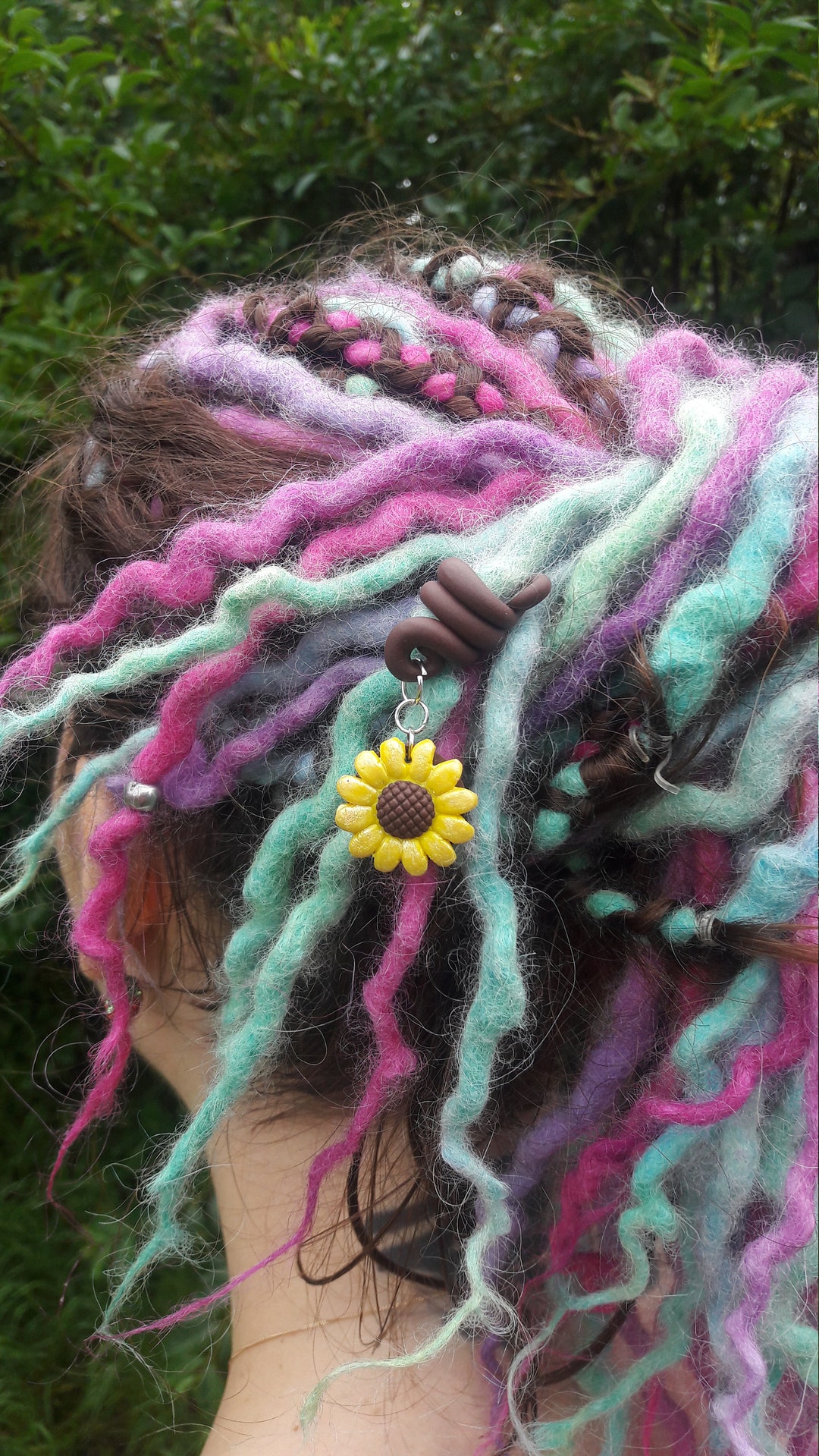 Polymer Clay Dreadlocks/ Braids Beads Customized Raw Earthy Tribal ...