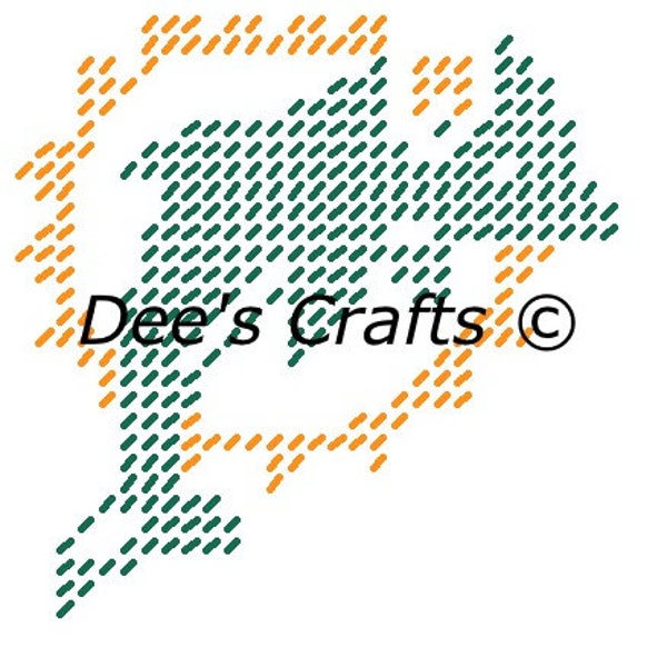 Miami Dolphins Cross Stitch Pattern - Etsy
