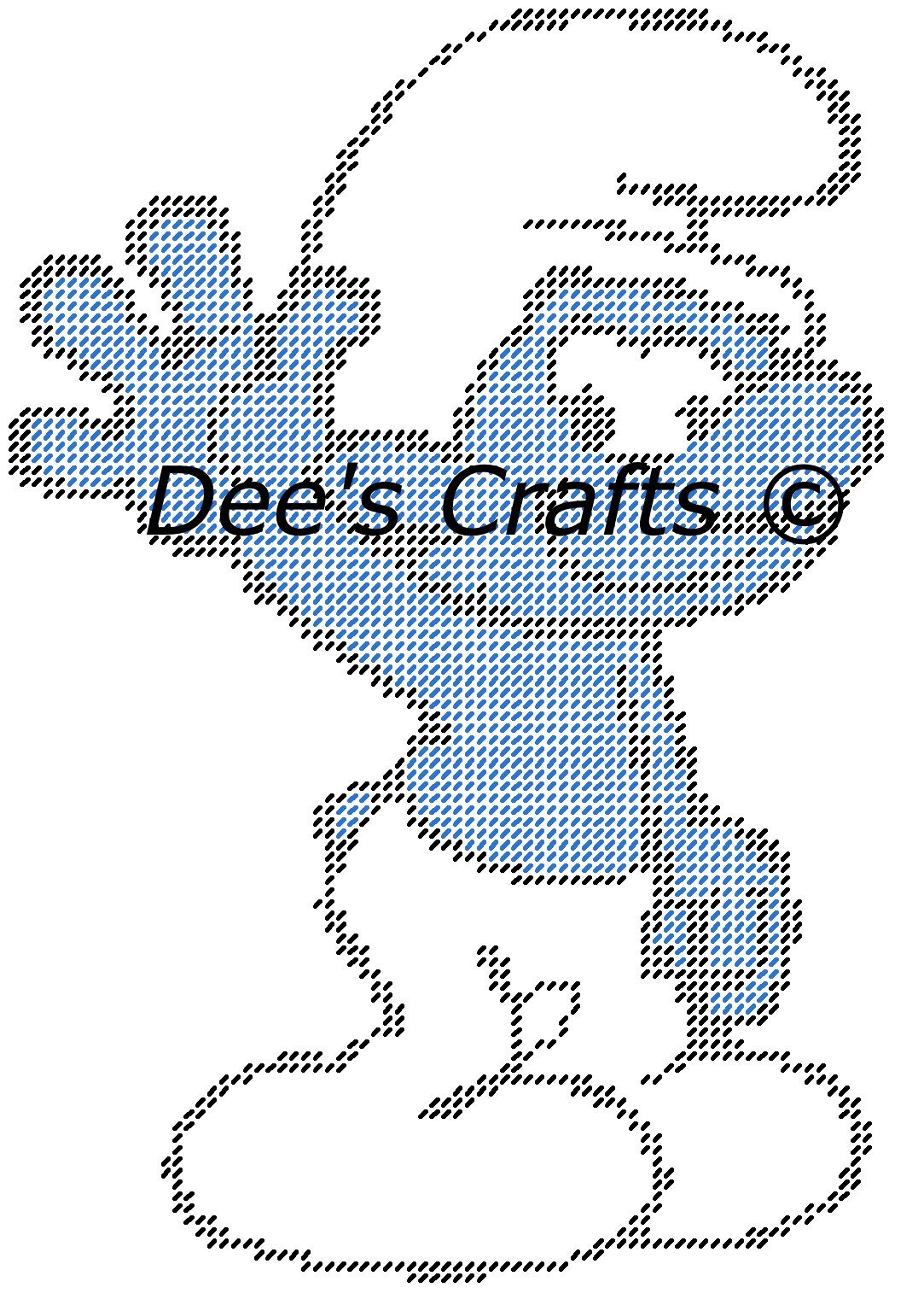 SMURF - Smurf Collection - Wall Hanging CUTOUT - Plastic Canvas Pattern ...