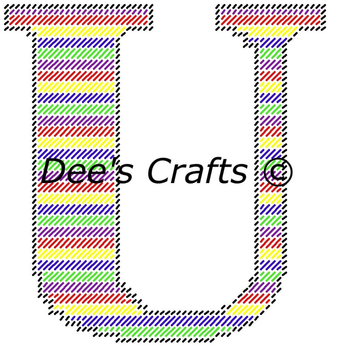 LETTER U Big Letter Collection Door/wall Hanging CUTOUT Plastic Canvas ...