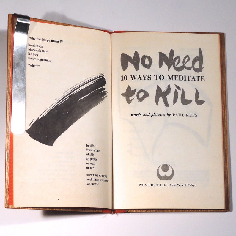 10 Ways to Meditate, by Paul Reps - 1974 Mahogany Hardbound - Etsy