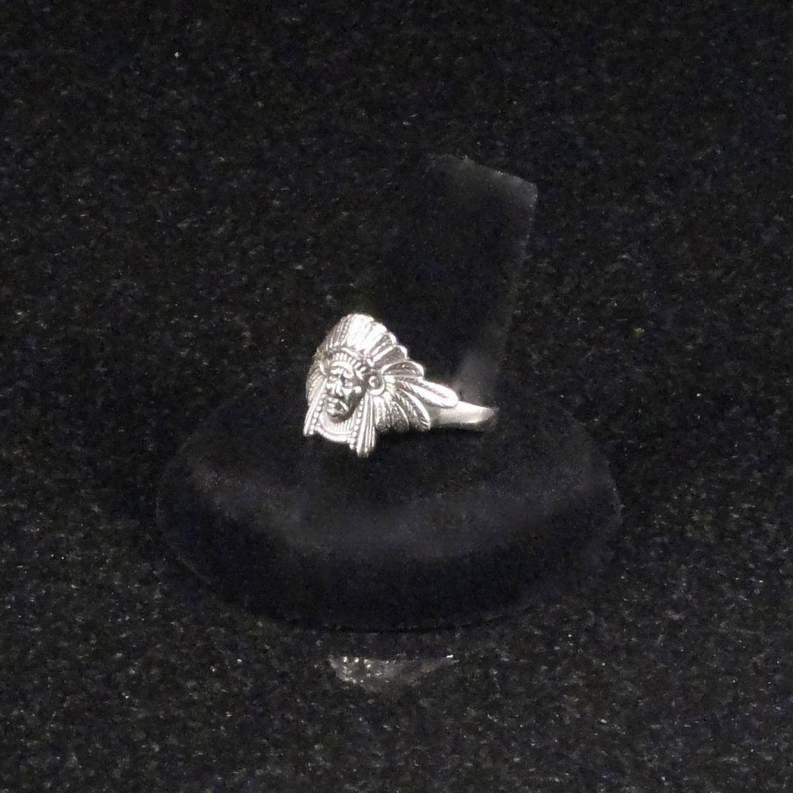 Vintage Maisel's Sterling Silver Indian Head Chief Ring - Etsy